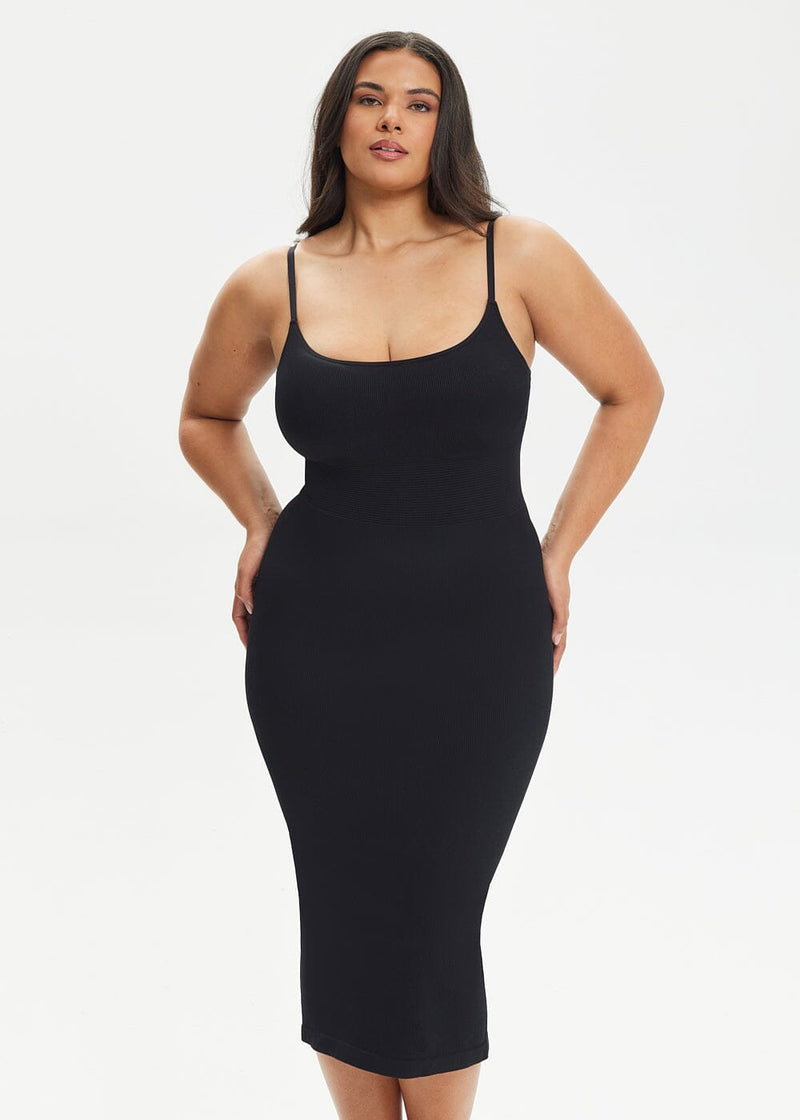 SnatchedKnit Spaghetti Strap Midi Dress