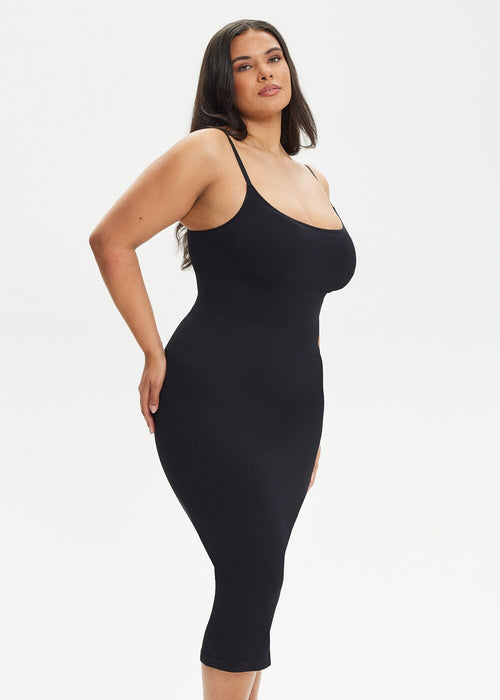 SnatchedKnit Spaghetti Strap Midi Dress